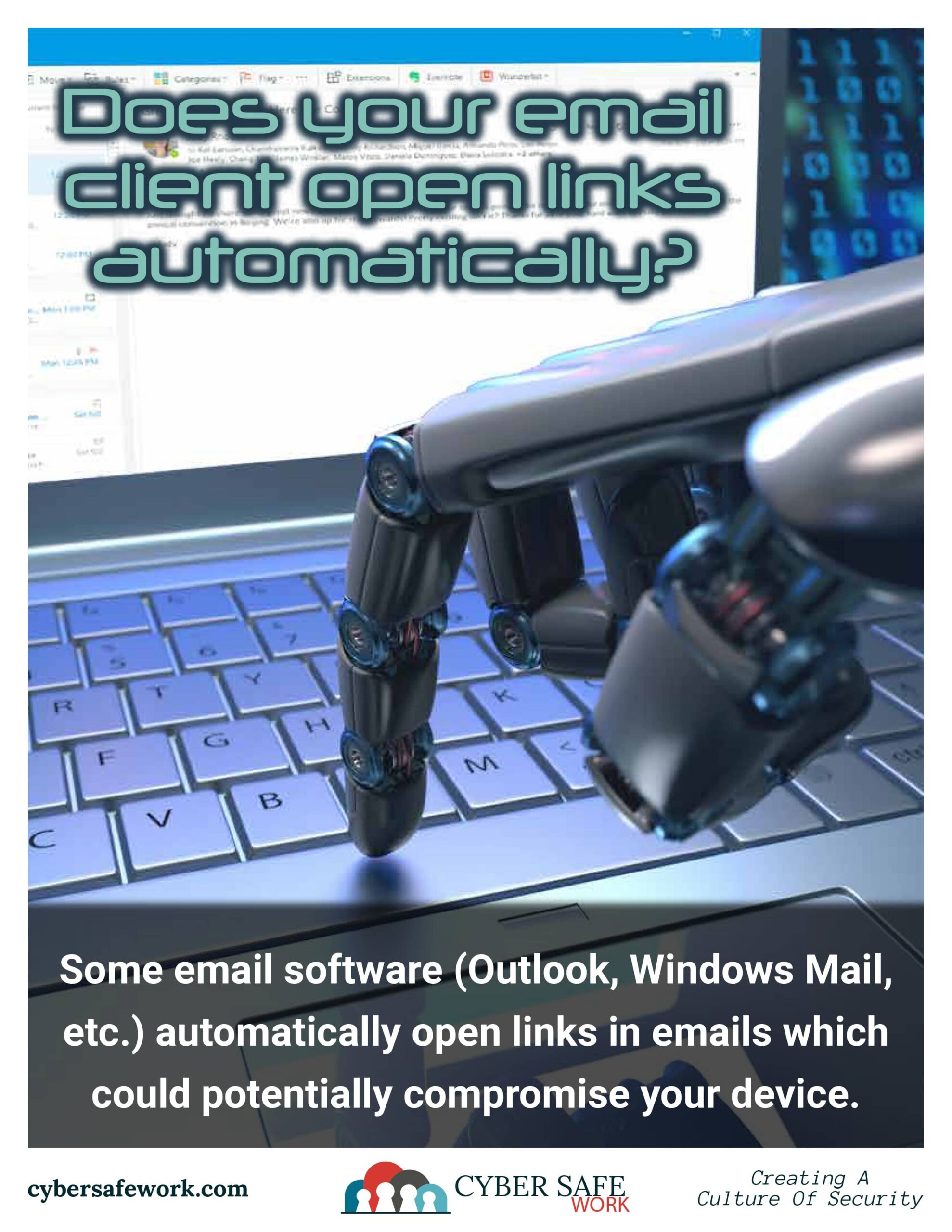 Cyber Safe Work Security Awareness Poster August 2018 | CourseVector
