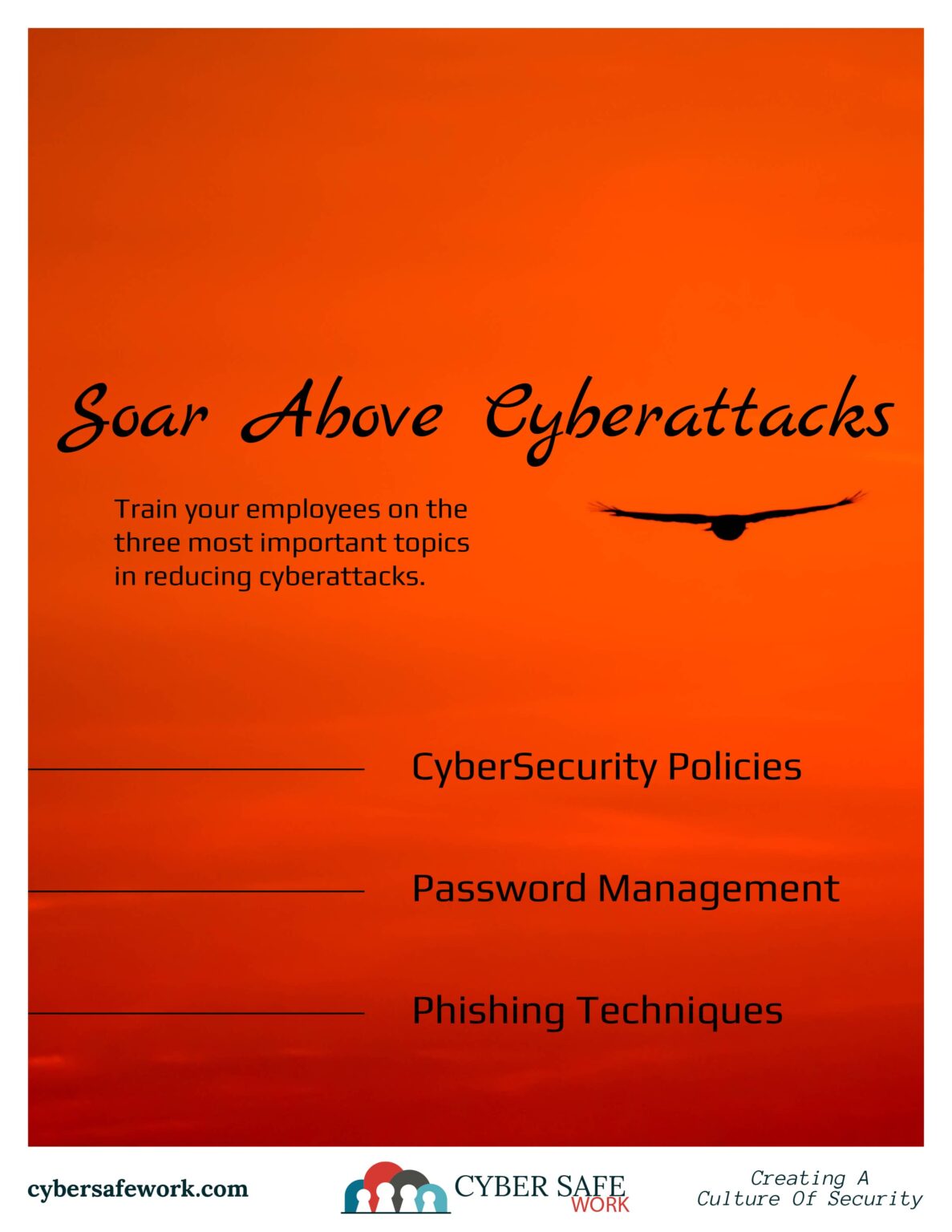Cyber Safe Work Security Awareness Poster February 2019 | CourseVector